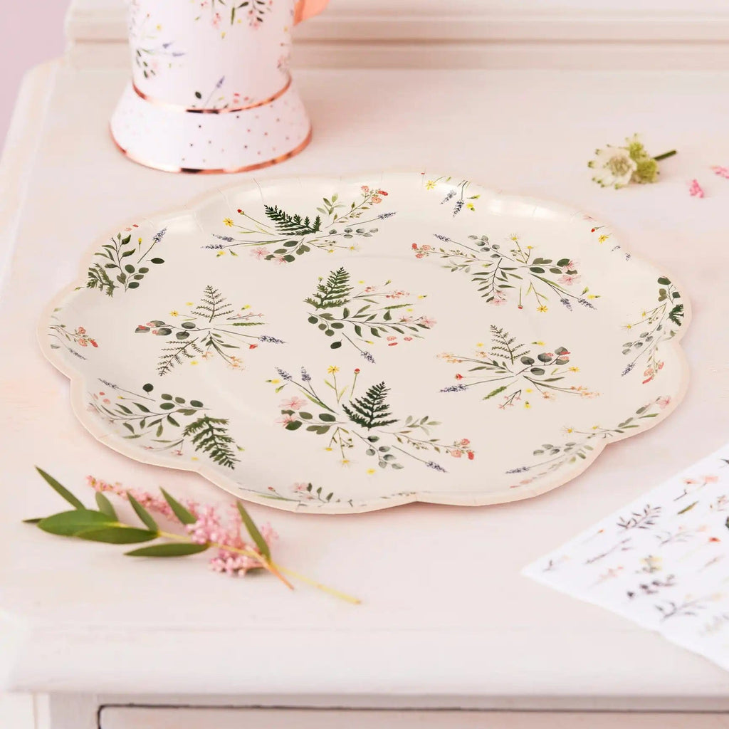 Floral Paper Plates Afternoon Tea Tableware | Buy Online – Henworld
