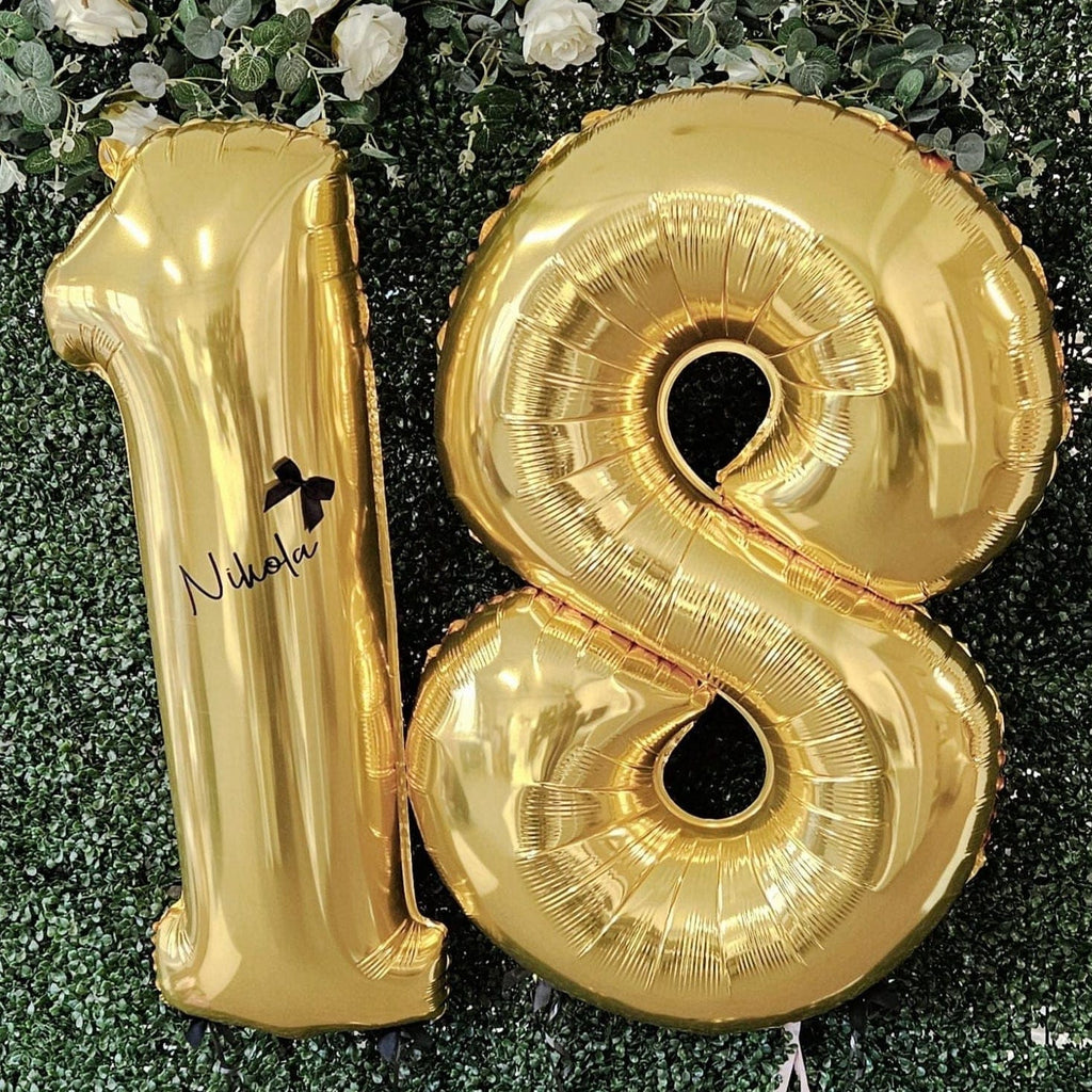 34 Inch Large Number Foil Balloon – Perfect for Birthdays ...