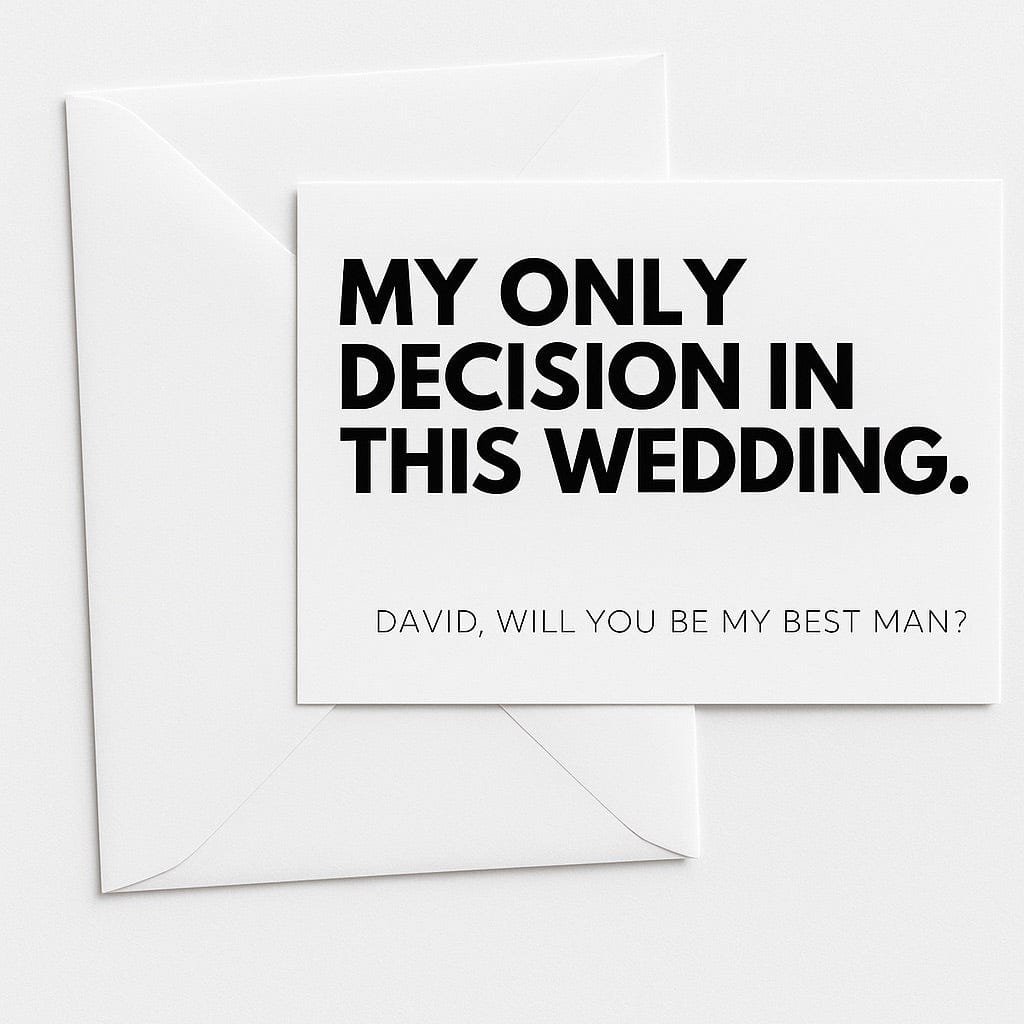 My Only Decision in this Wedding Post Card | Buy Online – Henworld